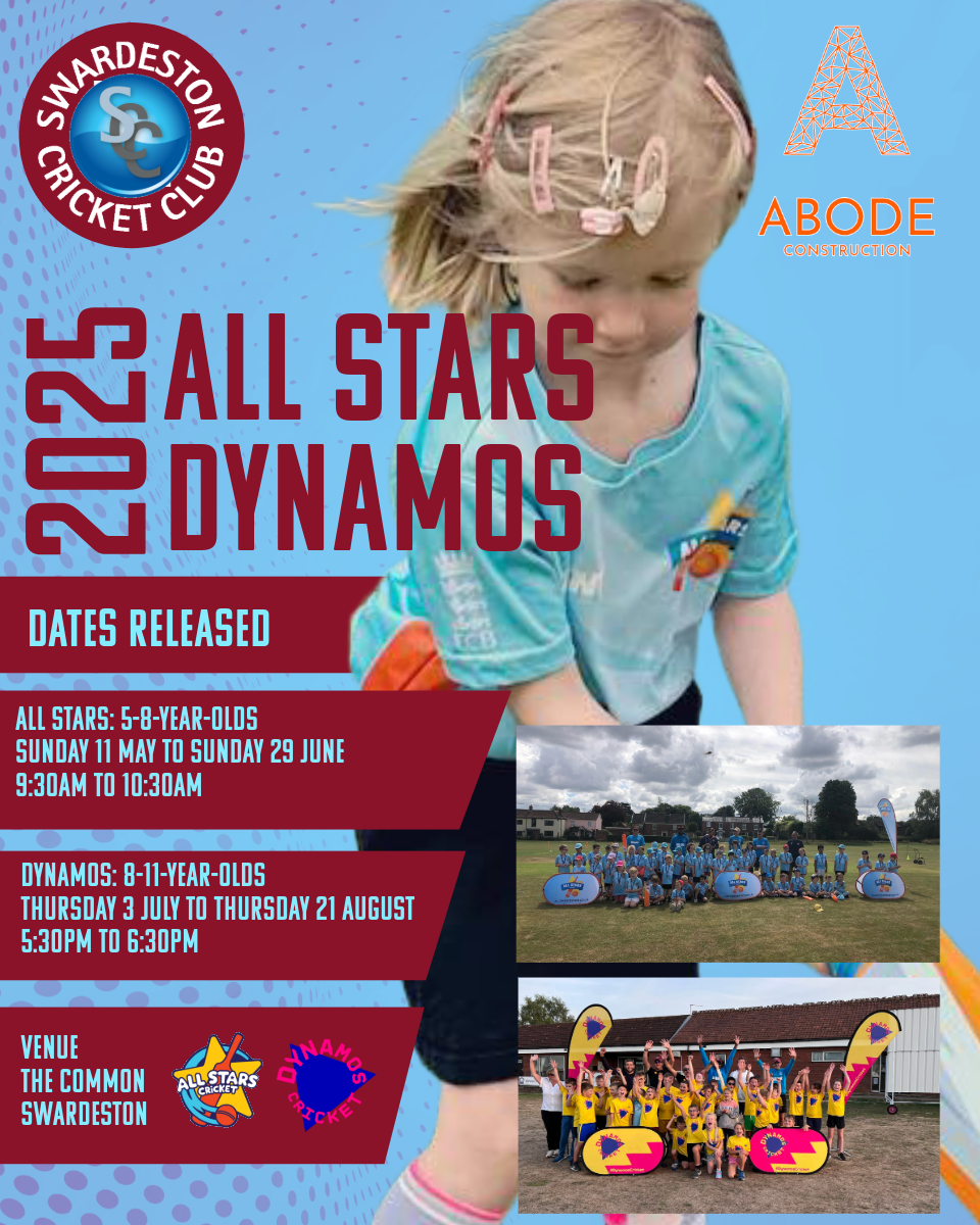 Dates released for 2025 All Stars and Dynamos - Swardeston Cricket Club